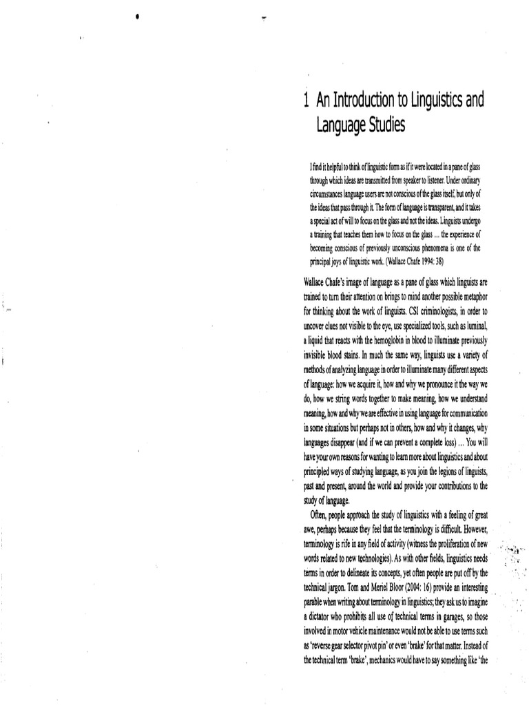 Chapter 1 Introduction To Linguistics | PDF