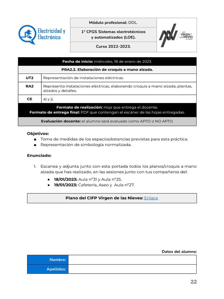 Fecha de Inicio: Miércoles, 18 de Enero de 2023.: PRA2.2. Elaboración de Croquis A Mano Alzada ...