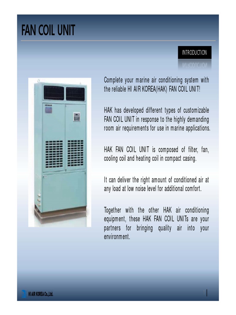 Merchant - Fan Coil Unit 22.03.31 | PDF | Heat Exchanger | Air Conditioning