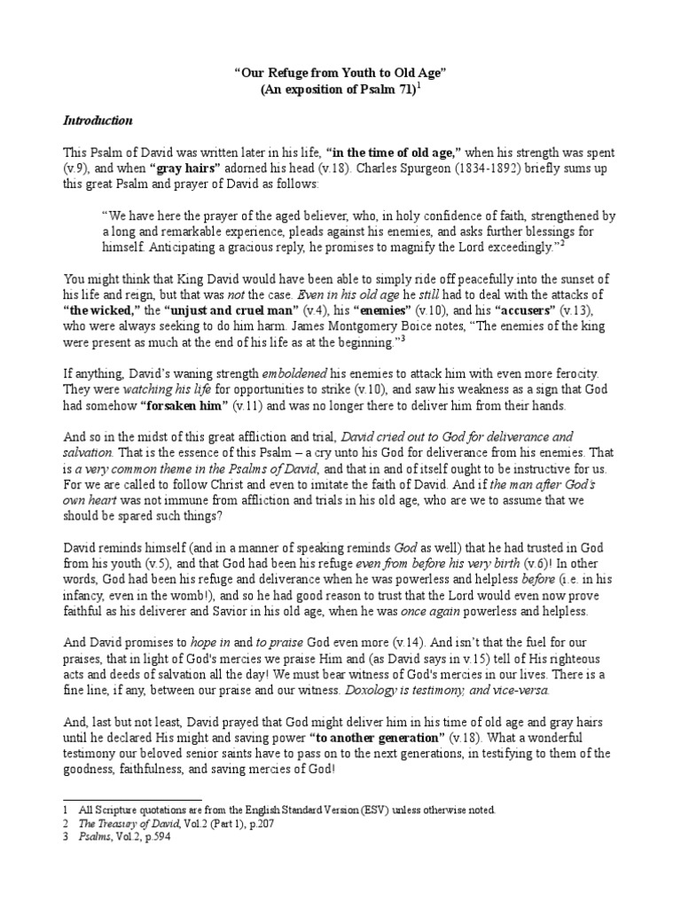 Psalm 71 Download Free PDF Jesus Mercy