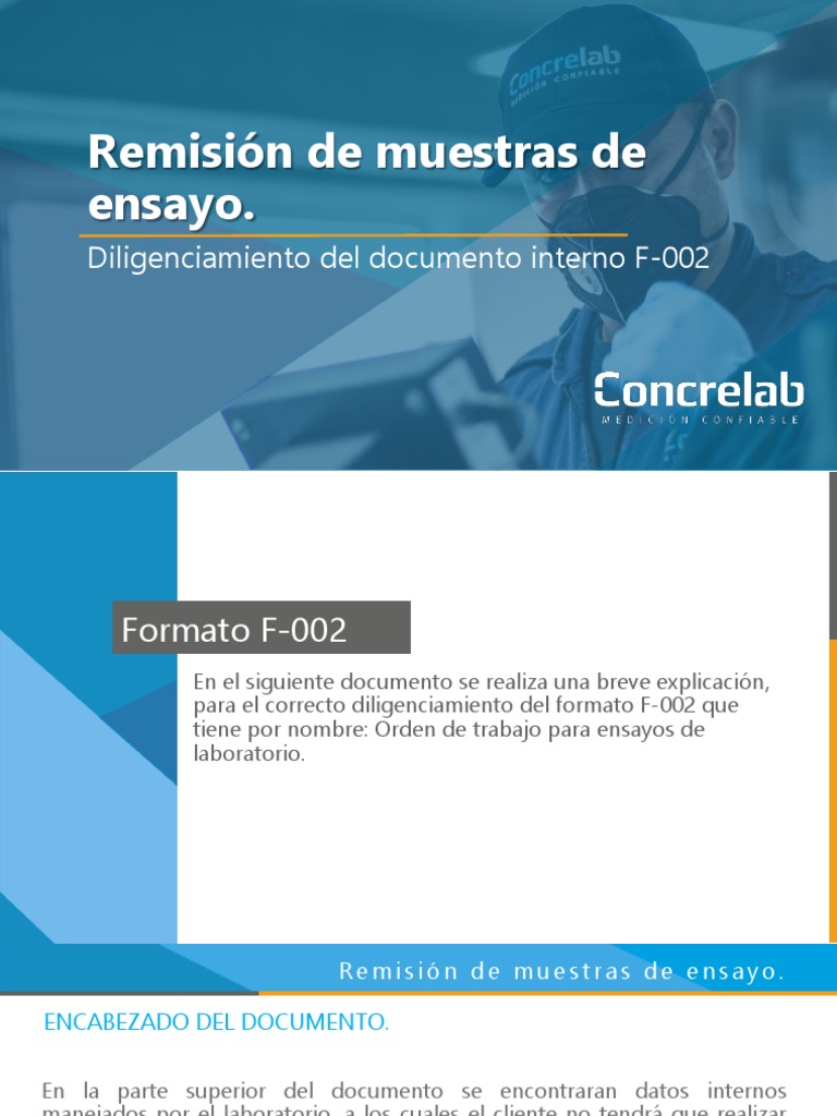 Instructivo Diligenciamiento de Muestras F-002 | PDF
