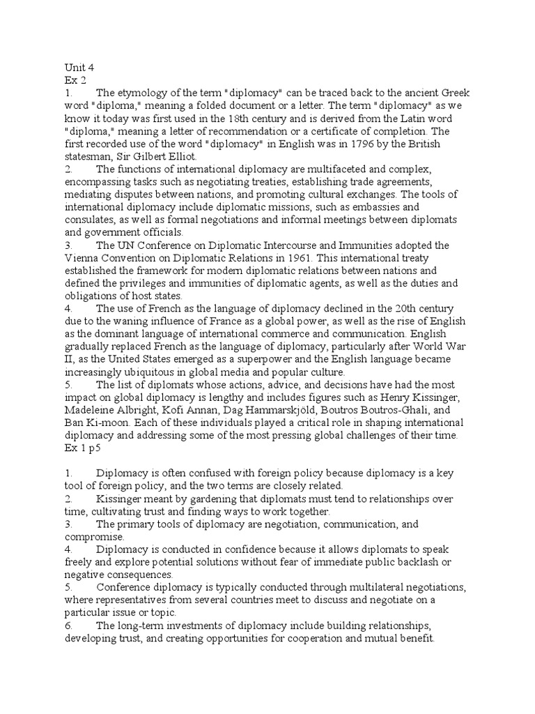2 | PDF | Diplomacy | Diplomat