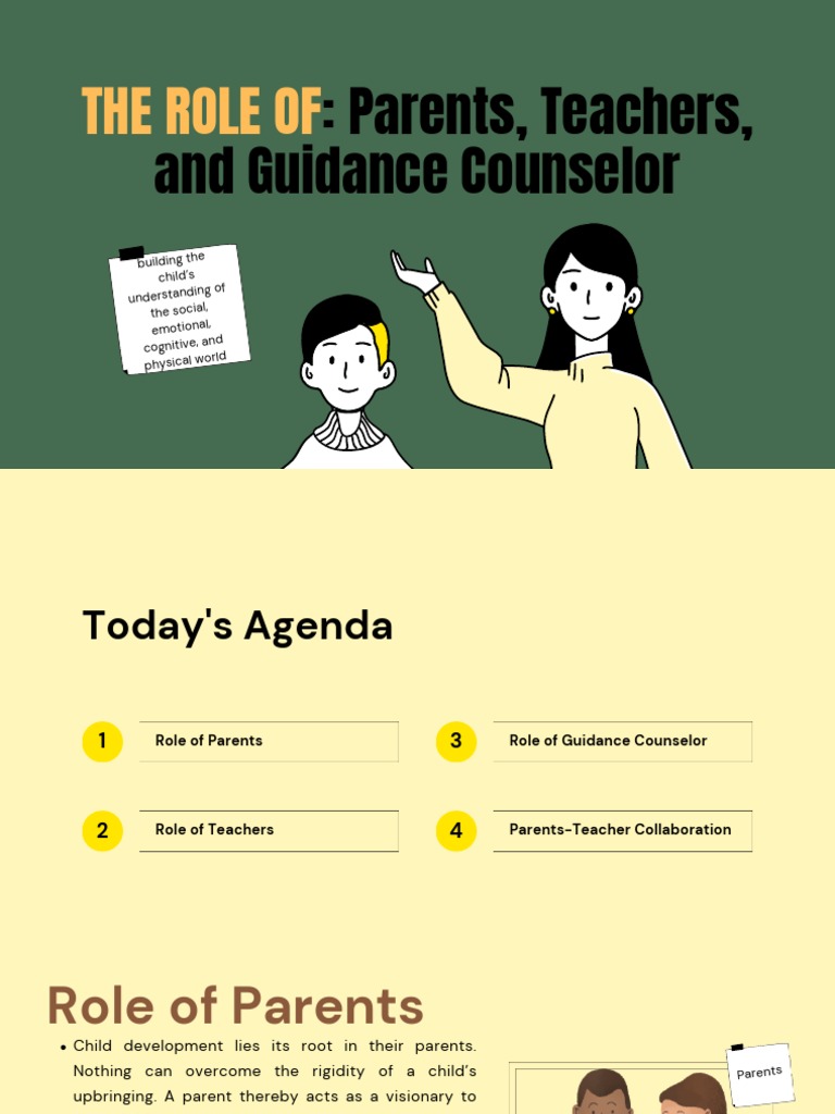 Parents, Teachers, and Guidance Counselor: The Role of | PDF | School ...