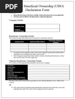 Beneficial Ownership Declaration Form - Bo1 Nganja Investments CC | PDF | Corporations | Companies