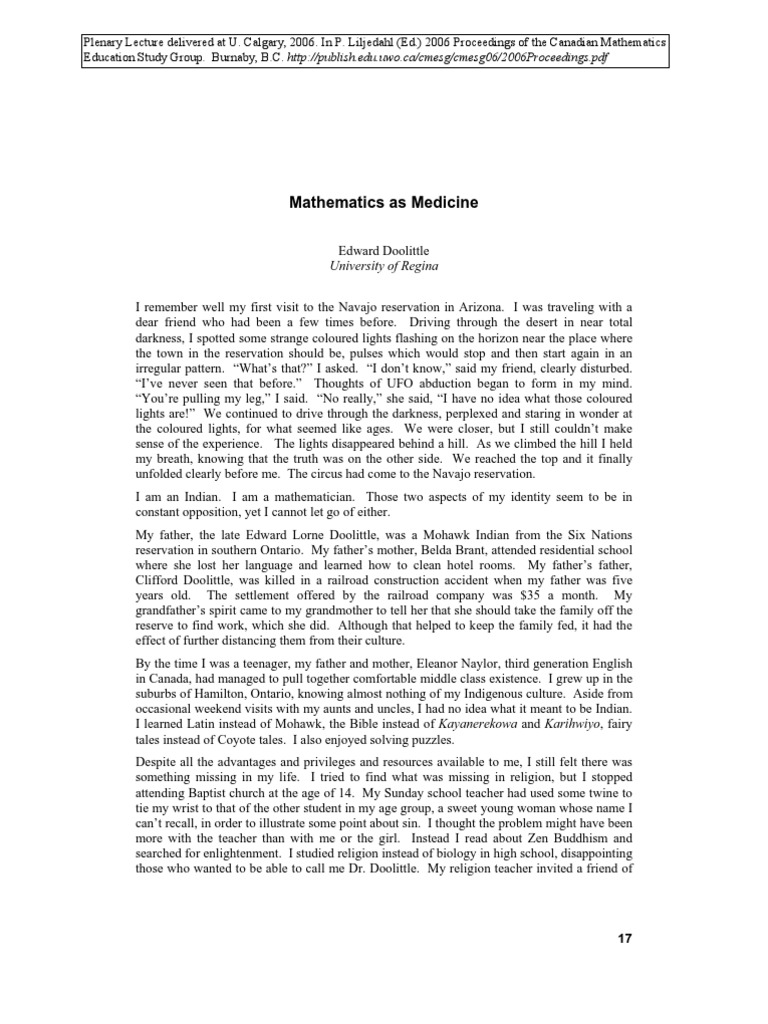 Embracing Indigenous Identity through Mathematics | PDF | War Of 1812 ...