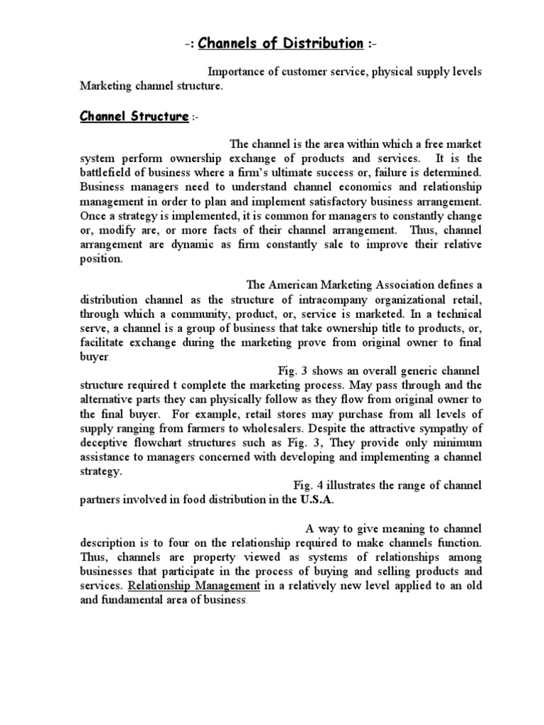 Channels of Distribution Structure | PDF | Warehouse | Transport
