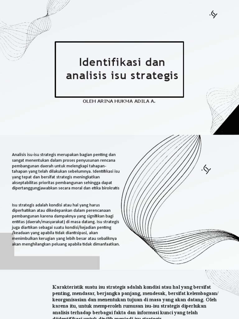 Analisis Isu Strategis Pembangunan Daerah | PDF