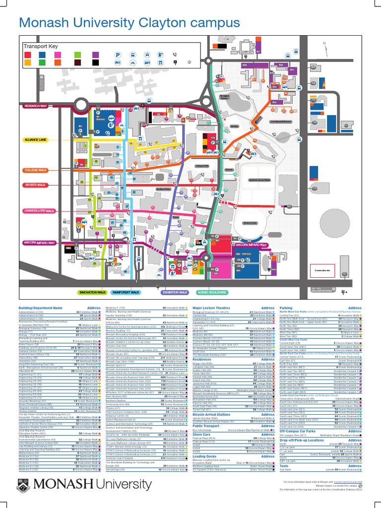 Monash University Clayton campus transport guide | PDF | Land Vehicles ...