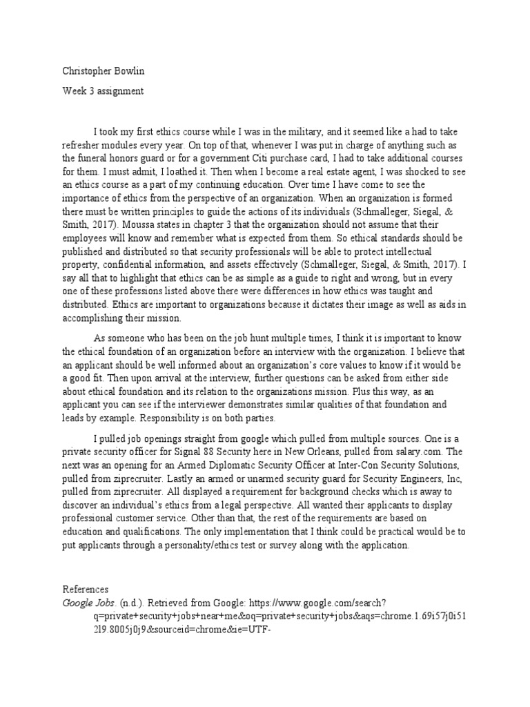 Ethics and Private Security | PDF | Security Guard | Business