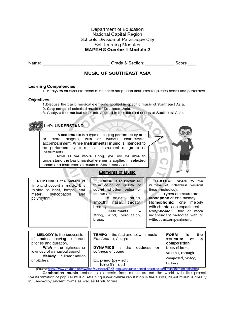 MAPEH 8 Quarter 1 Module 2 | PDF | Attitude (Psychology) | Gender