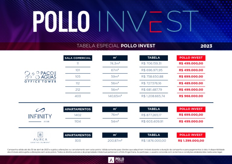 Tabela Especial Pollo Investt Poços de Caldas | PDF | Lei de ...