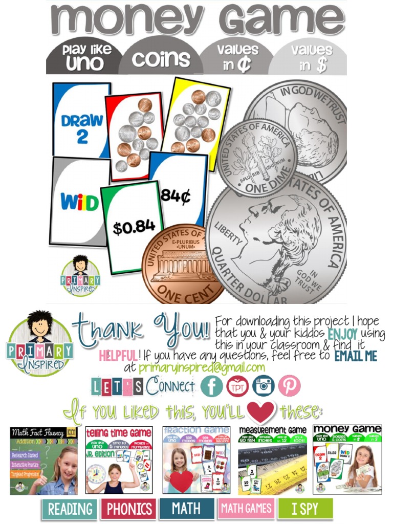 Counting Money Game | PDF