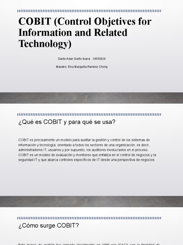 Cobit Control Objetives For Information And Related Pdf Cobit Business