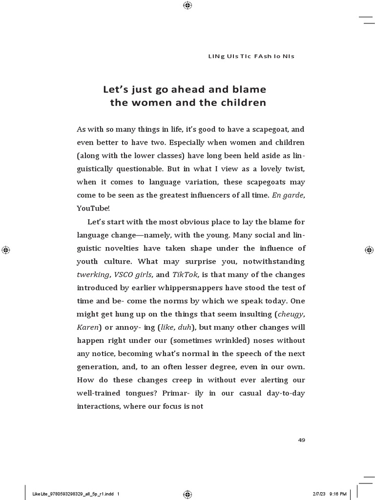 Like Literally Dude - Here and Now Excerpt | PDF | English Language ...