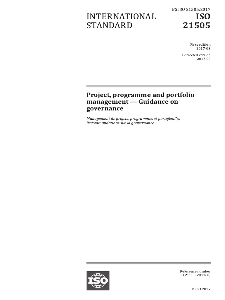 Iso 21505-2017 - Guidance On Governance | PDF | Governance | International Organization For ...