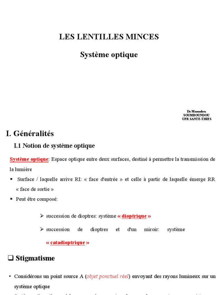Cours 3 L1 Med-Pharma | PDF | Optique | Philosophie naturelle