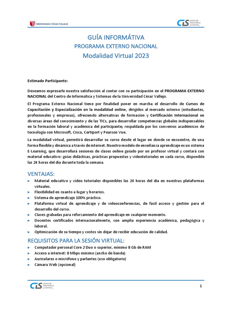 A. Guía Informativa Programa Externo 2023 | PDF | Enseñando | Maestros