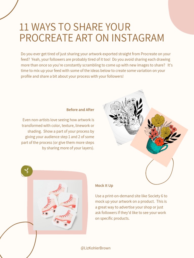 Creative Ways to Share Procreate Art | PDF | Vision | Imaging