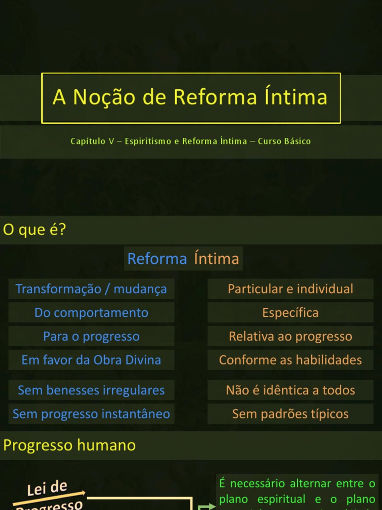 Espiritismo e Reforma Íntima - Cap 5 - A Noção de Reforma Íntima | PDF
