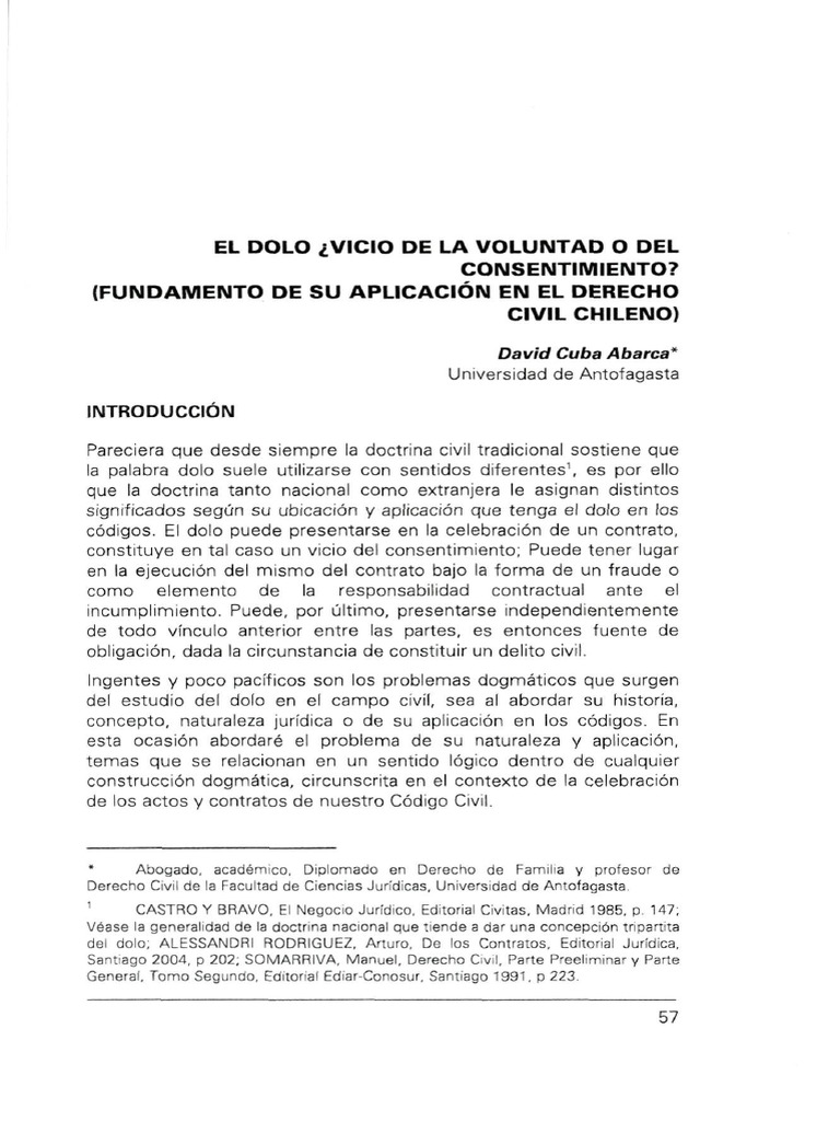 El Dolo ¿Vicio de La Voluntad | PDF | Intención (Derecho Penal) | Ley común