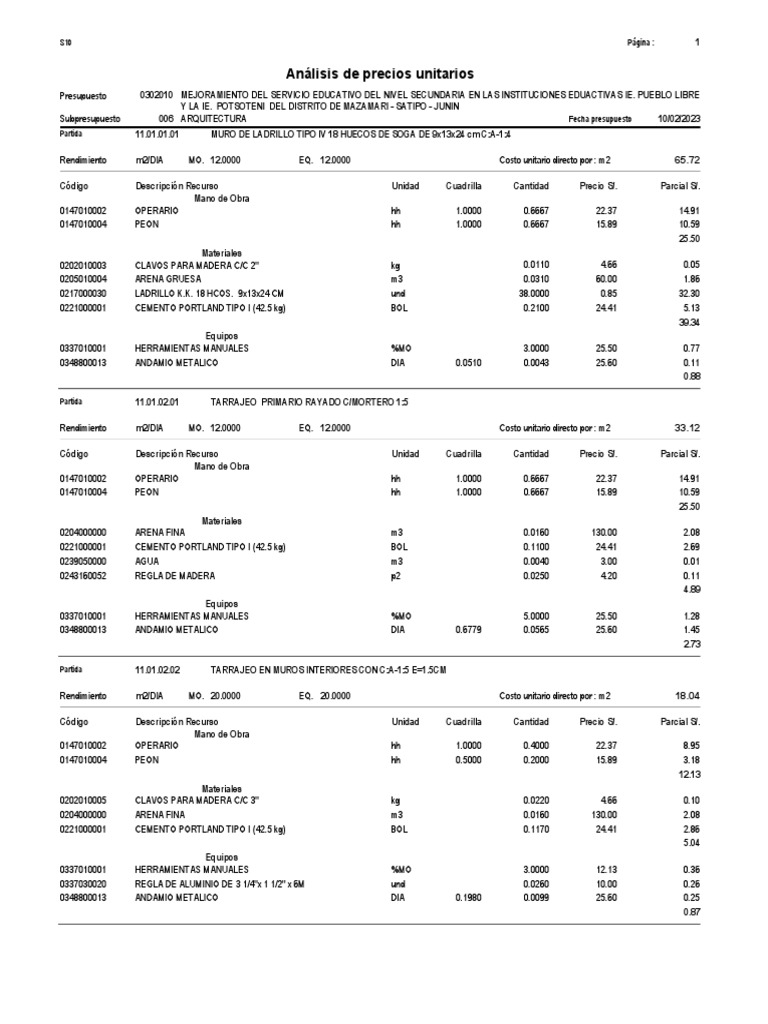 Apu Arquitectura | PDF | Material compuesto | Albañilería