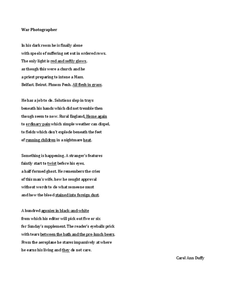 War Photographer (Poem Analysis) | Poetry | Fiction & Literature