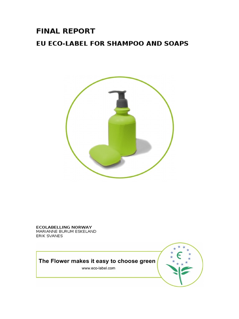 EU Ecolabel for shampoo and soaps | PDF | Life Cycle Assessment | Shampoo