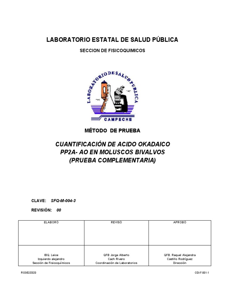 SFQ-M-004-3 MP Acido Okadaico | PDF | Hidróxido de sodio | Ácido clorhídrico