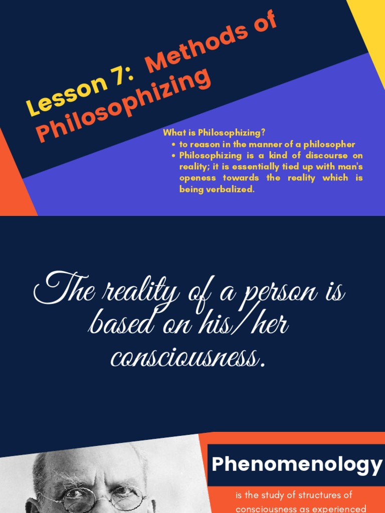 Lesson 7 Methods of Philosophizing | PDF | Reality | Thought
