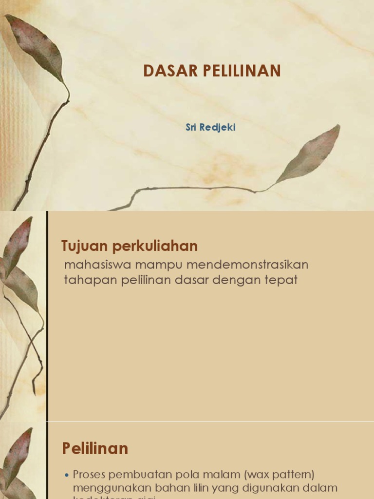 Dasar Pelilinan | PDF