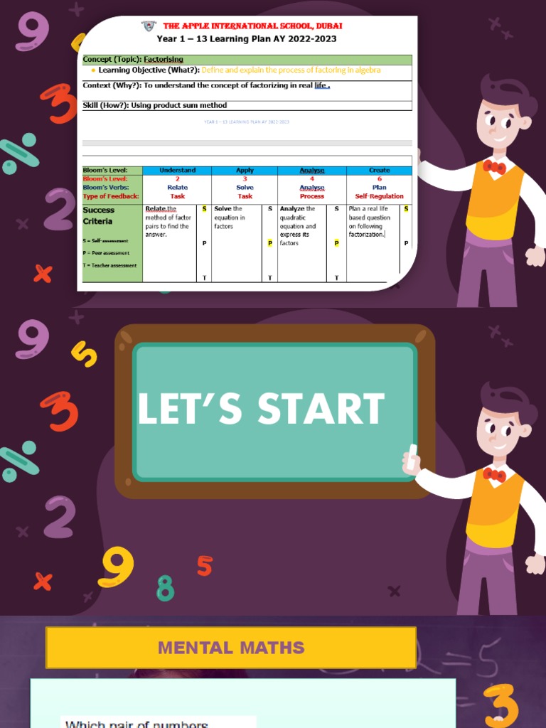 Let'S Start | PDF | Factorization | Algebra