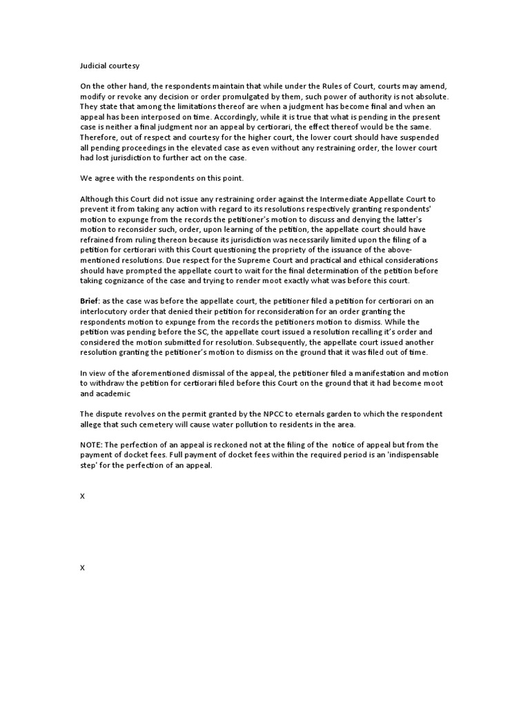 Judicial courtesy and hierarchy of courts | PDF | Certiorari | Jurisdiction