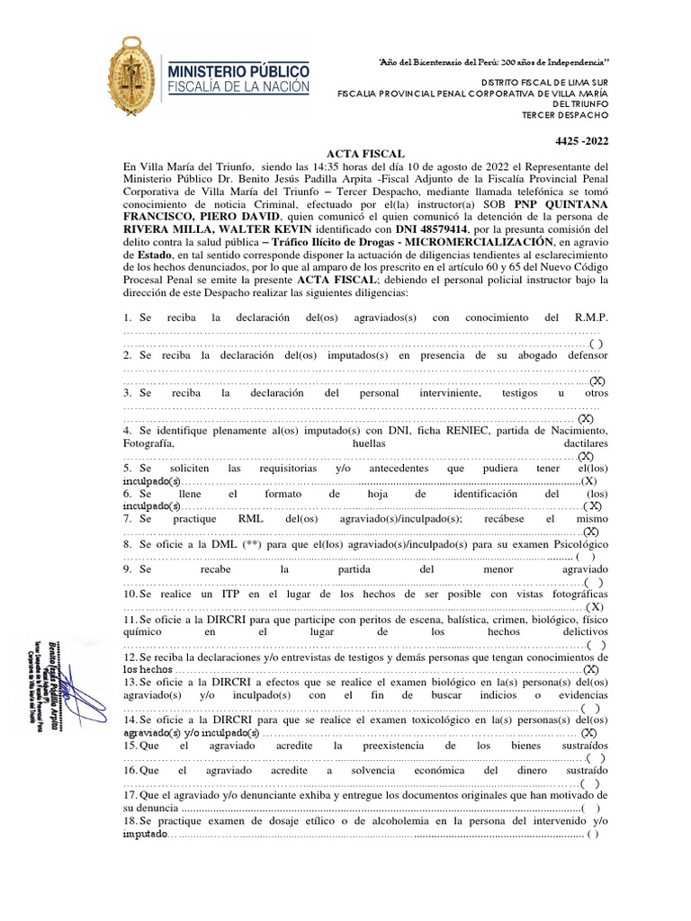 4425-2022 Acta Fiscal Micro Tid | PDF | Fiscal | Justicia