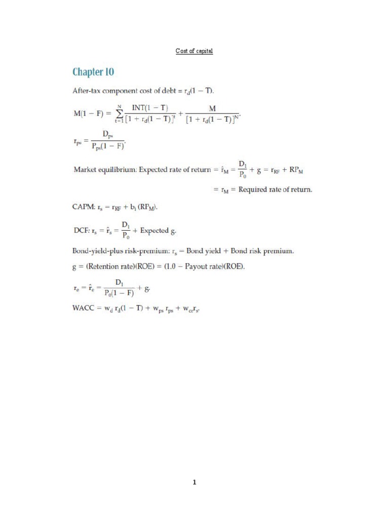 Problem Solving 10 Pdf Cost Of Capital Stocks