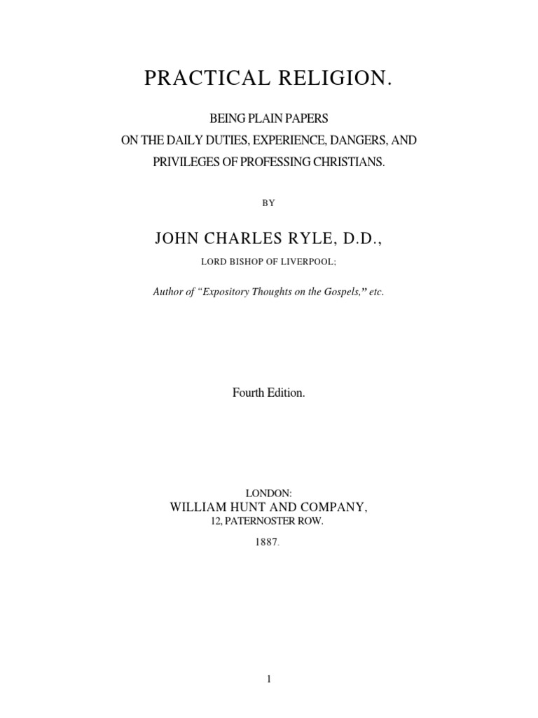 JC Ryle Prayer | PDF | Prayer | God The Father