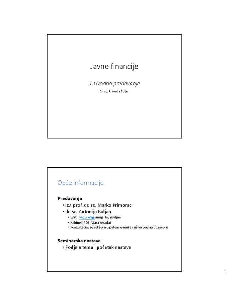 Uvodno Predavanje | PDF