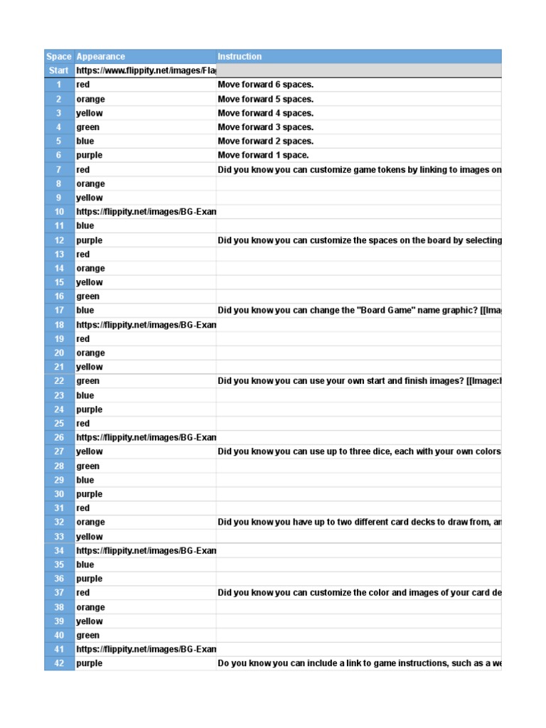 Flippity Board Game Customization Guide | PDF | Software | Computing