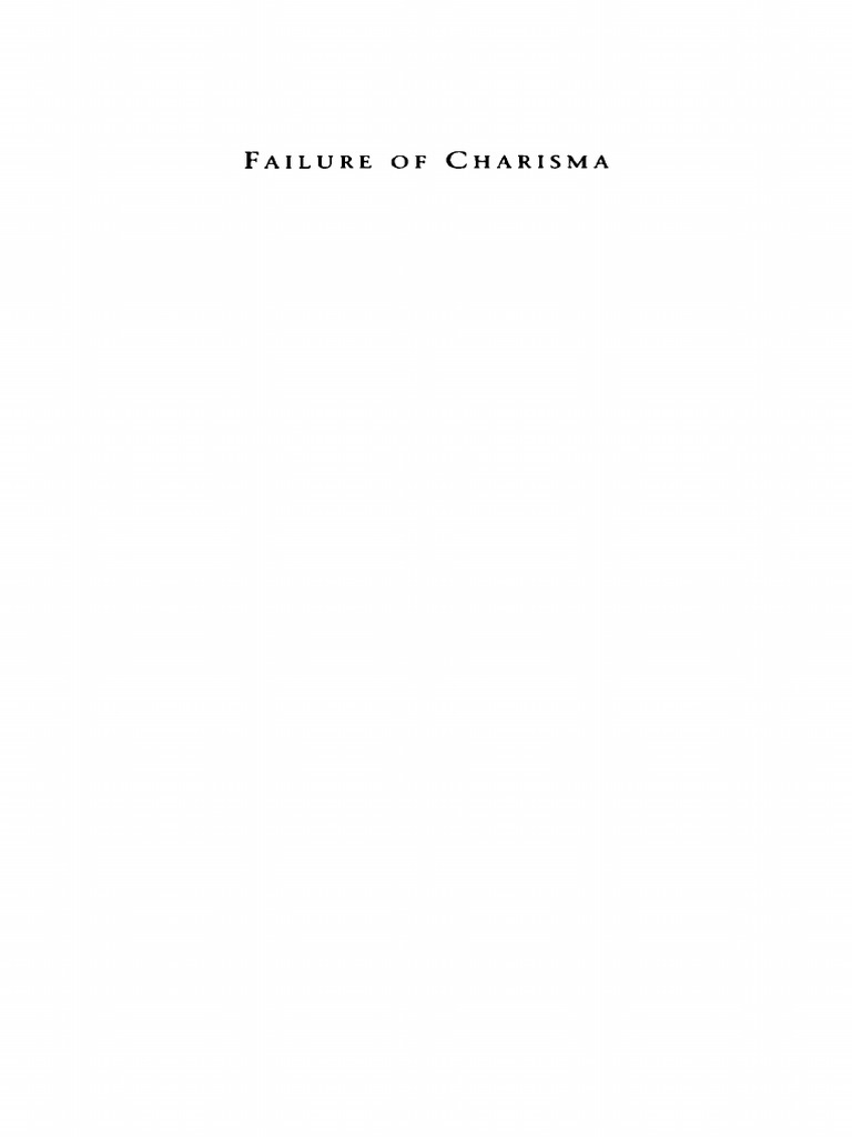 Failure Charisma | PDF | Rationality | Collective Action