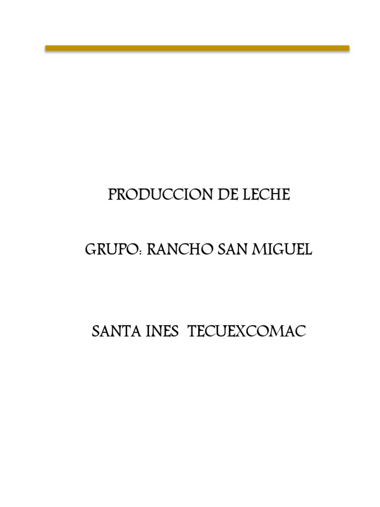 Proyecto Lechero | PDF | Vacas | Leche