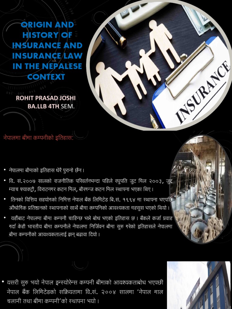 Origin and History of Insurance and Insurance Law in The Nepalese ...