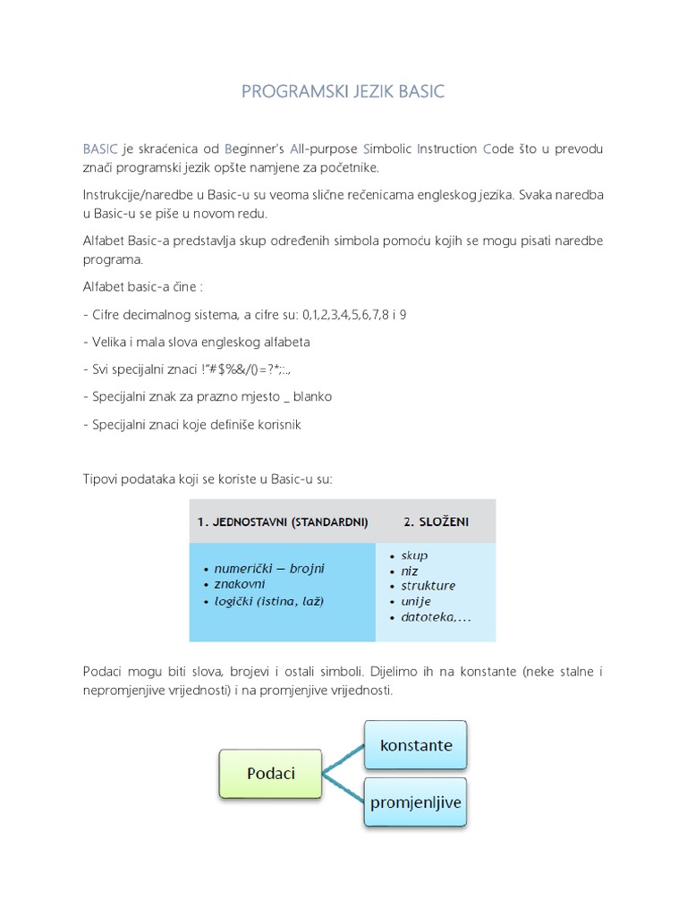 Programski Jezik Basic | PDF