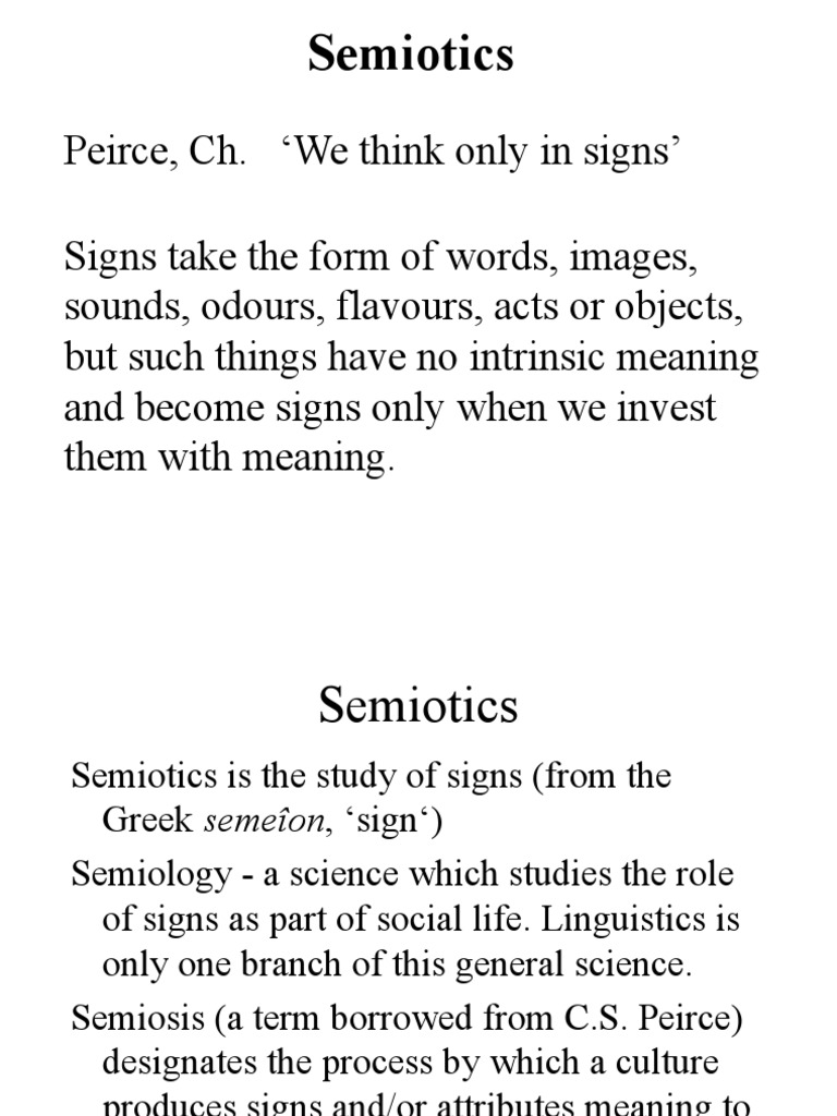 Semiotics | PDF | Semiotics | Communication