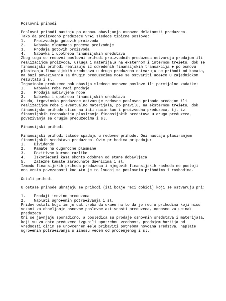 Poslovni Prihodi 1 | PDF