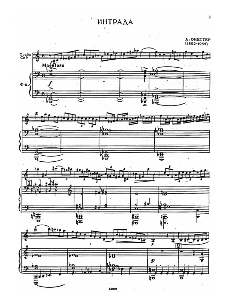 Arthur Honegger - Intrada | PDF