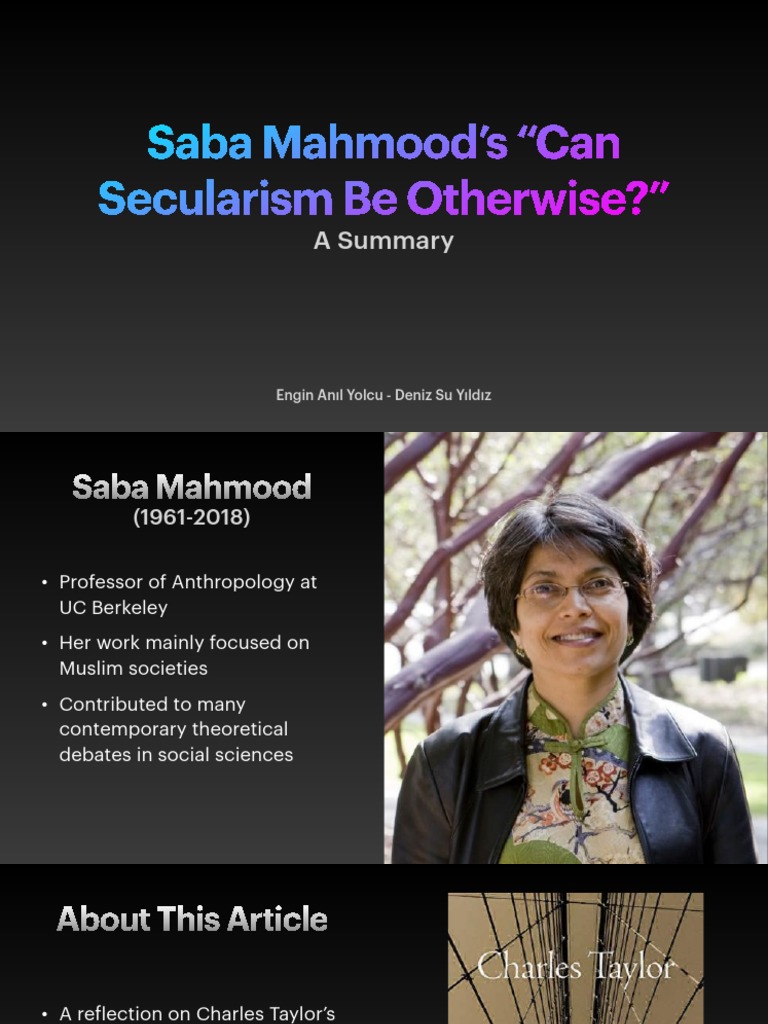 Saba Mahmood's "Can Secularism Be Otherwise?": A Summary | PDF | Secularism