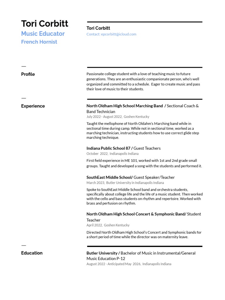 Resume 2 | PDF | French Horn | Orchestras