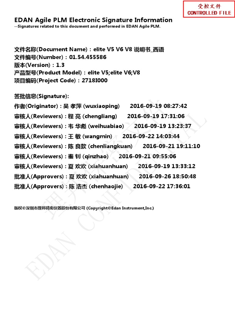 82-01.54.455586-1.3 Elite V5 V6 V8 Patient Monitor User Manual ...