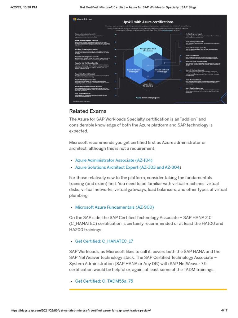 Azure For Sap Workloads Specialty 4 Pdf