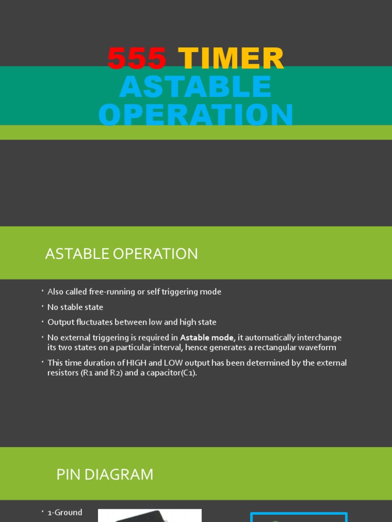 555 Timer Astable Mode Guide | PDF | Manufactured Goods | Electrical ...