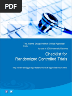 RCT Critical Appraisal Checklist | PDF | Randomized Controlled Trial | Systematic Review